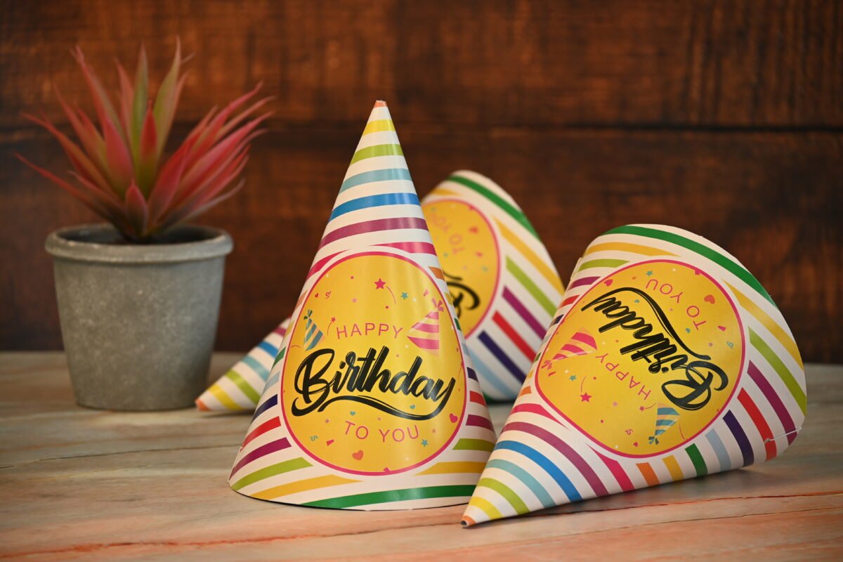 Happy Birthday Cap | Party Hat | Conical Cap (Pack of 10, 20, 30 pcs ...