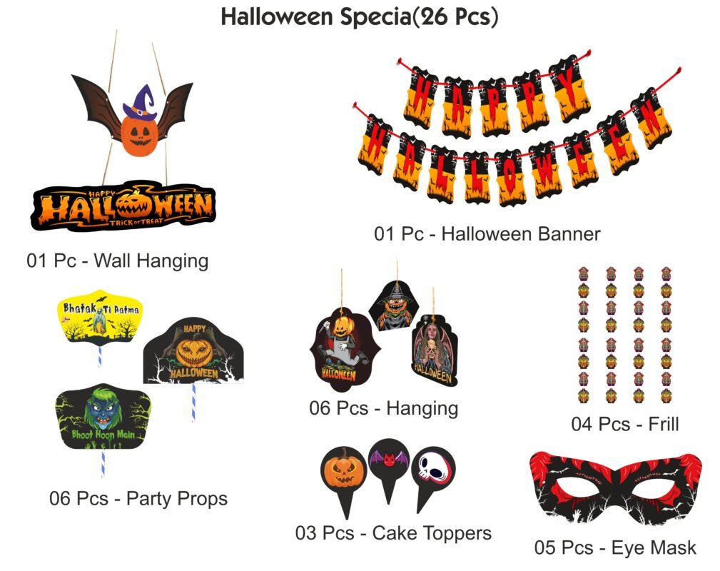 Halloween Special Decoration Theme (Pack of 26 Pieces) – Signative Shop