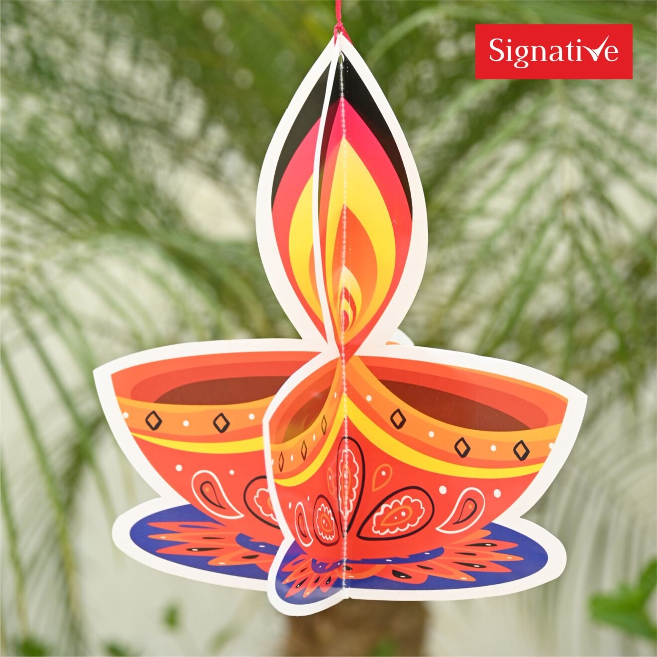 3D Deepak Hanging Decorative – (1 Pack of 10 Pcs) – Signative Shop