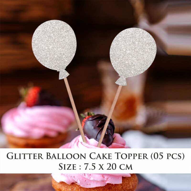 Glitter Balloon Cake Topper (Pack of 05 pcs) – Signative Shop