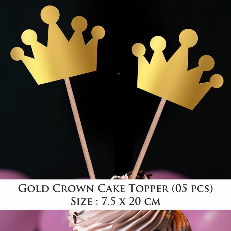 Gold Crown Cake Topper (Pack of 05 pcs) – Signative Shop