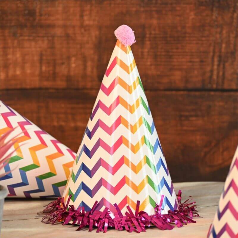 Happy Birthday Cap with Frill (Pack of 05 pcs) – Signative Shop