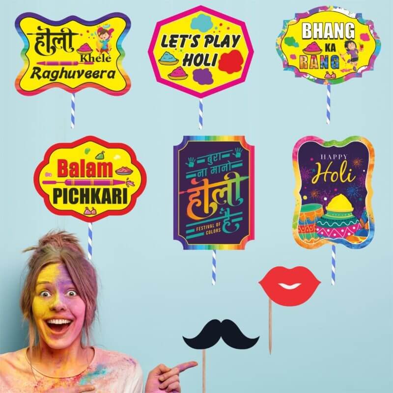 Happy Holi Props (Pack of 08 pcs) – Signative Shop